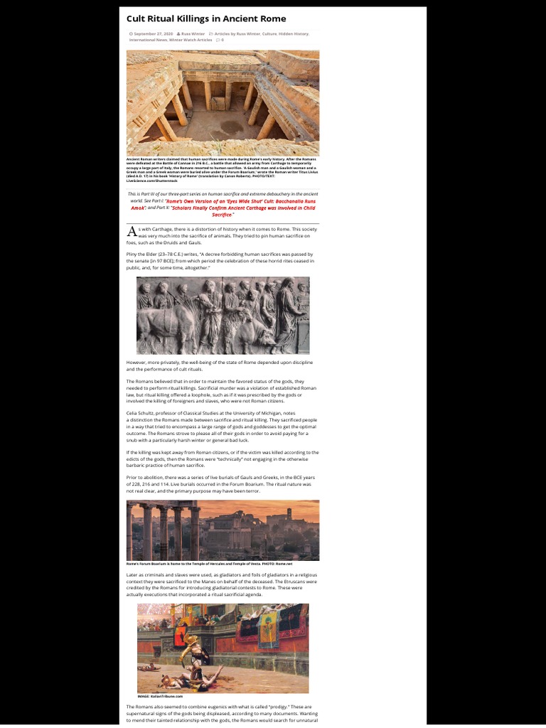 cult ritual killings in ancient rome _ winter watch | PDF | Dionysus ...