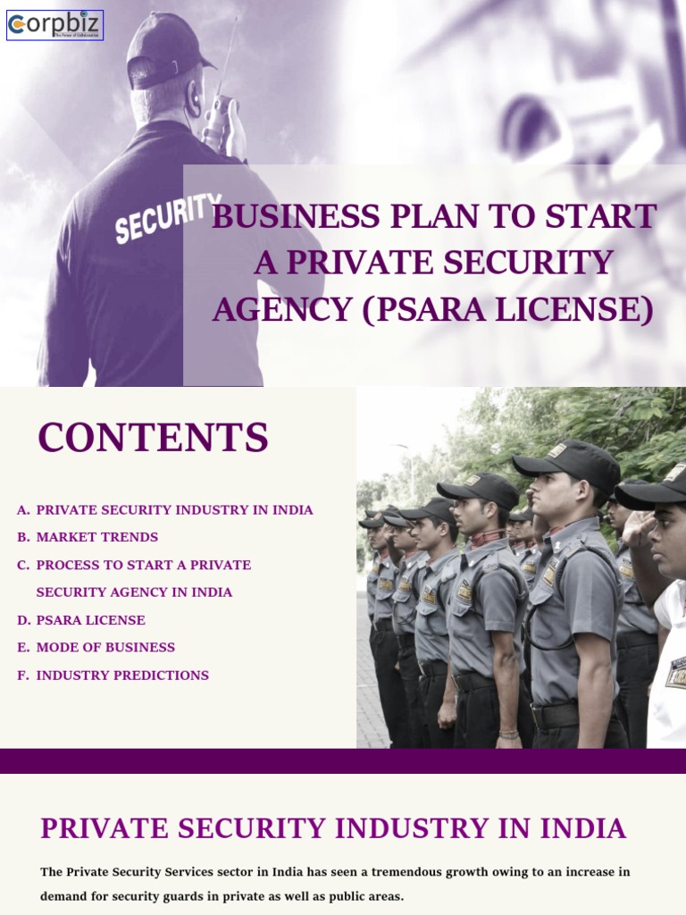 Business Plan To Start A Private Security Agency Psara License ...