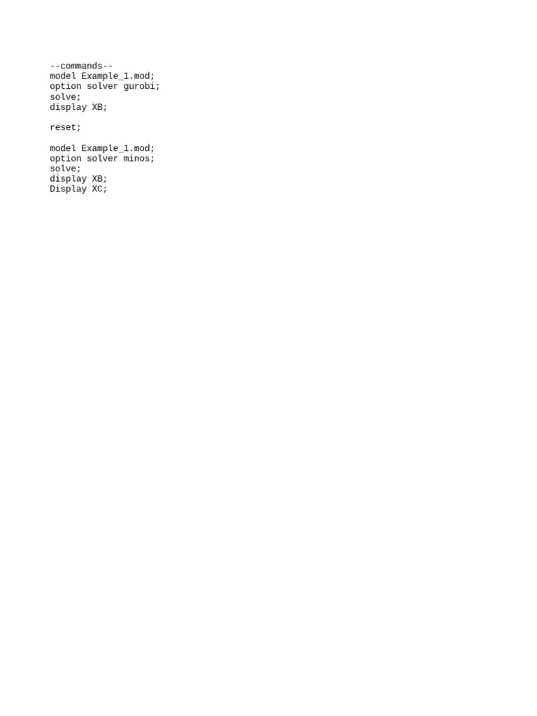 Ampl Commands | PDF