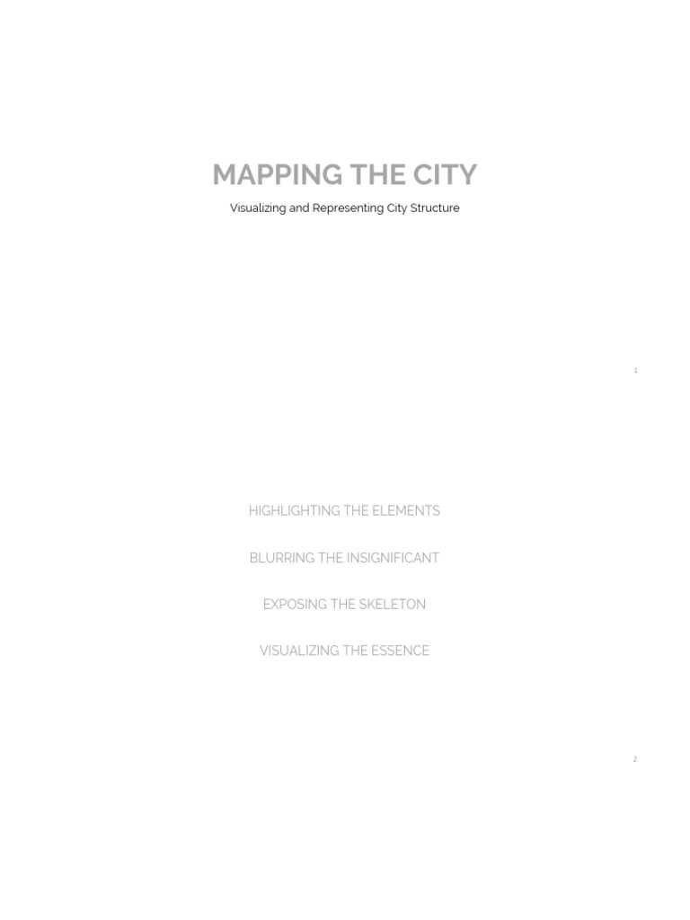 Lecture-9 - Mapping The City | PDF | City