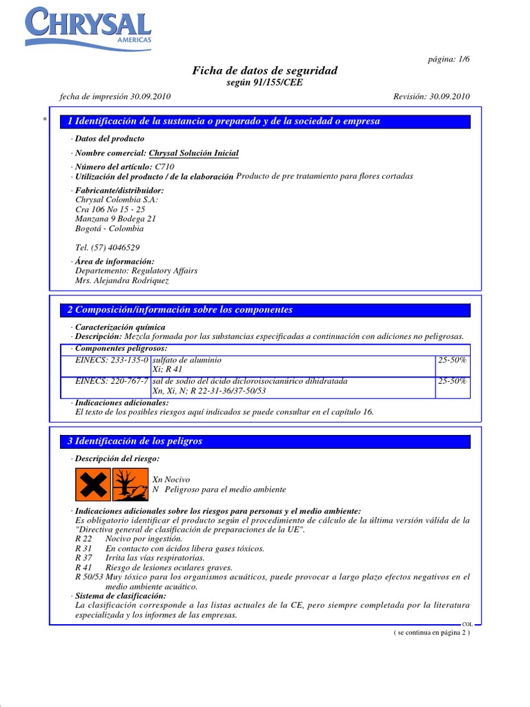 Chrysal Solucion Inicial HS | PDF