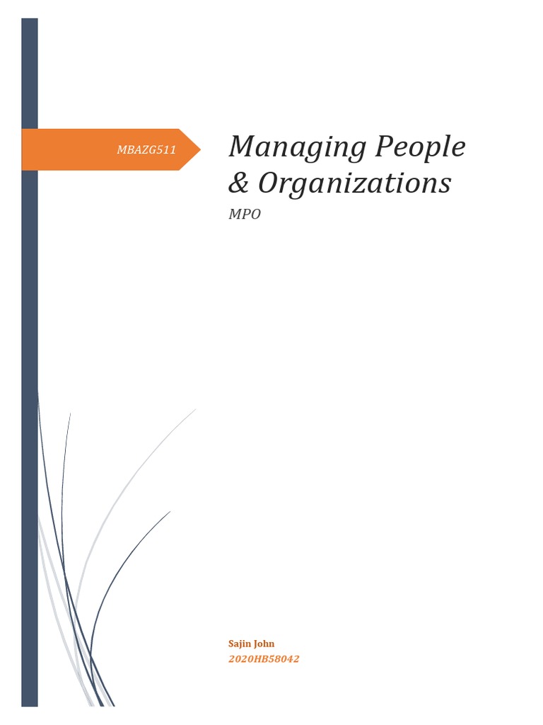 Managing People and Organisations | PDF | Organizational Behavior ...