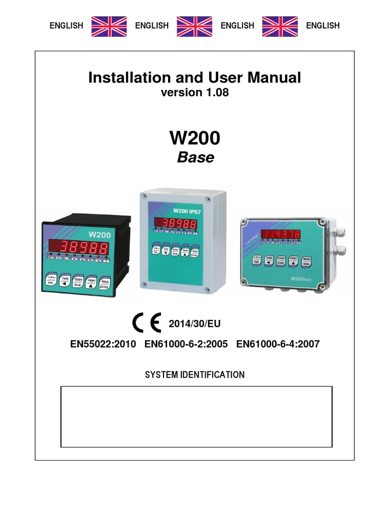 W200 User Manual and Calibration Guide | PDF | Parameter (Computer ...