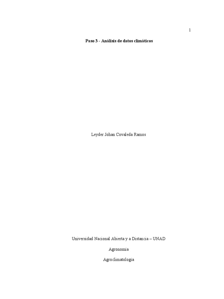 Paso 3 Analisis de Datos Climaticos | PDF | Precipitación | Ciencias de la Tierra