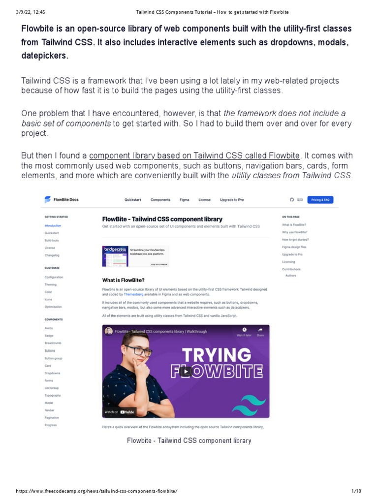 Tailwind Css Components Tutorial How To Get Started With Flowbite