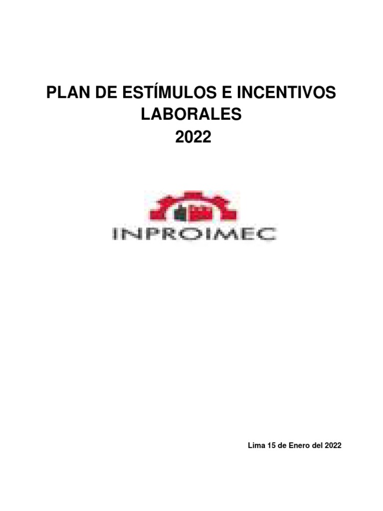 Programas, Políticas o Planes de Incentivos Al Personal | PDF | Planificación | Educación más alta