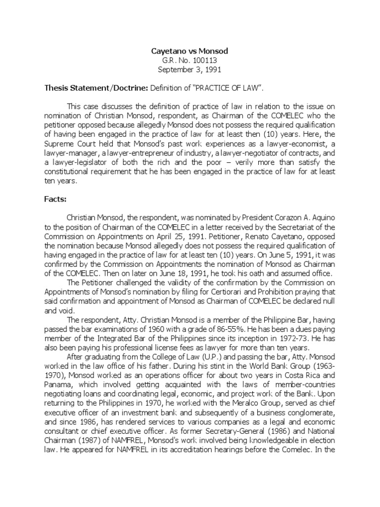 Defining the Practice of Law: The Supreme Court Rules that Christian ...