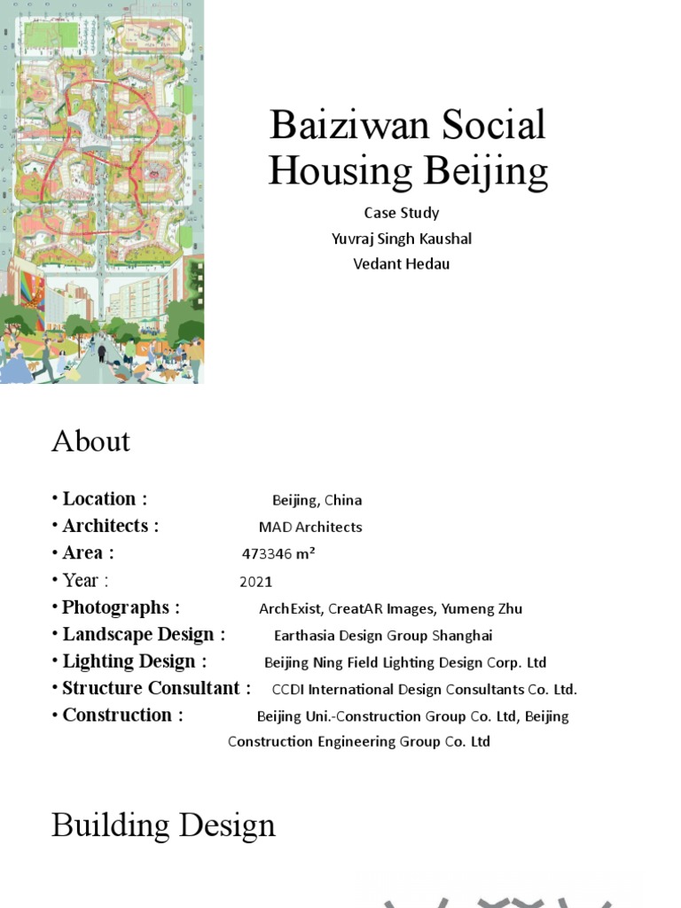 Case Study Baiziwan Social Housing Beijing | PDF