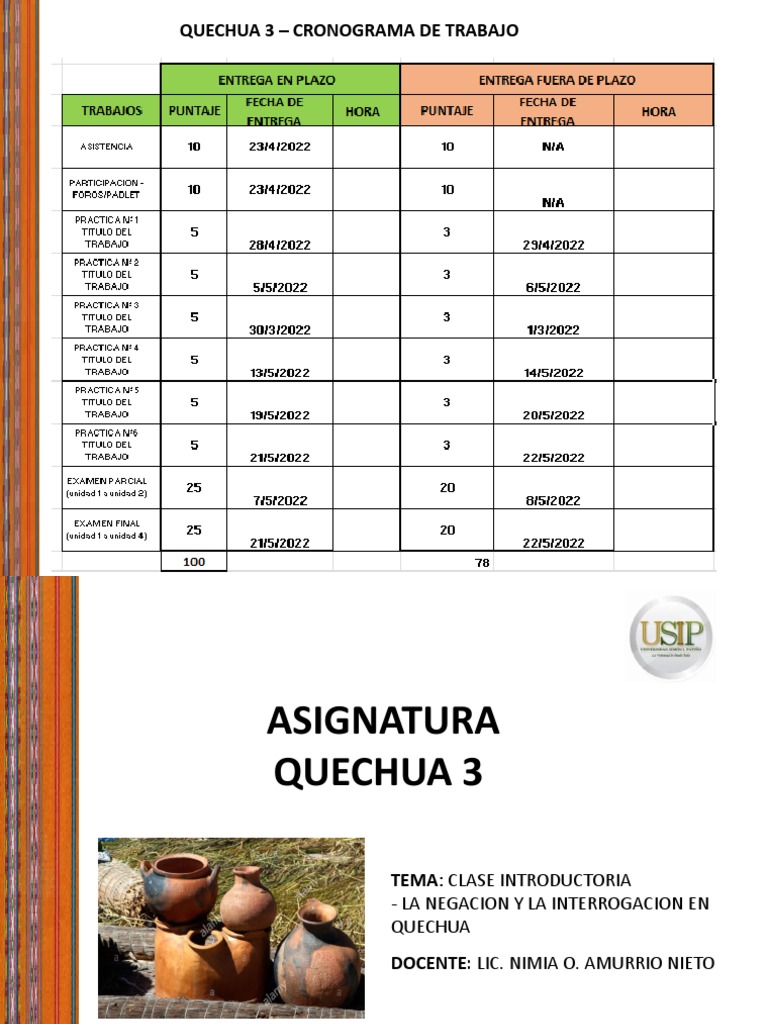 Leccion 1 - Resuelto Quechua 3 | PDF | Familias de idiomas ...
