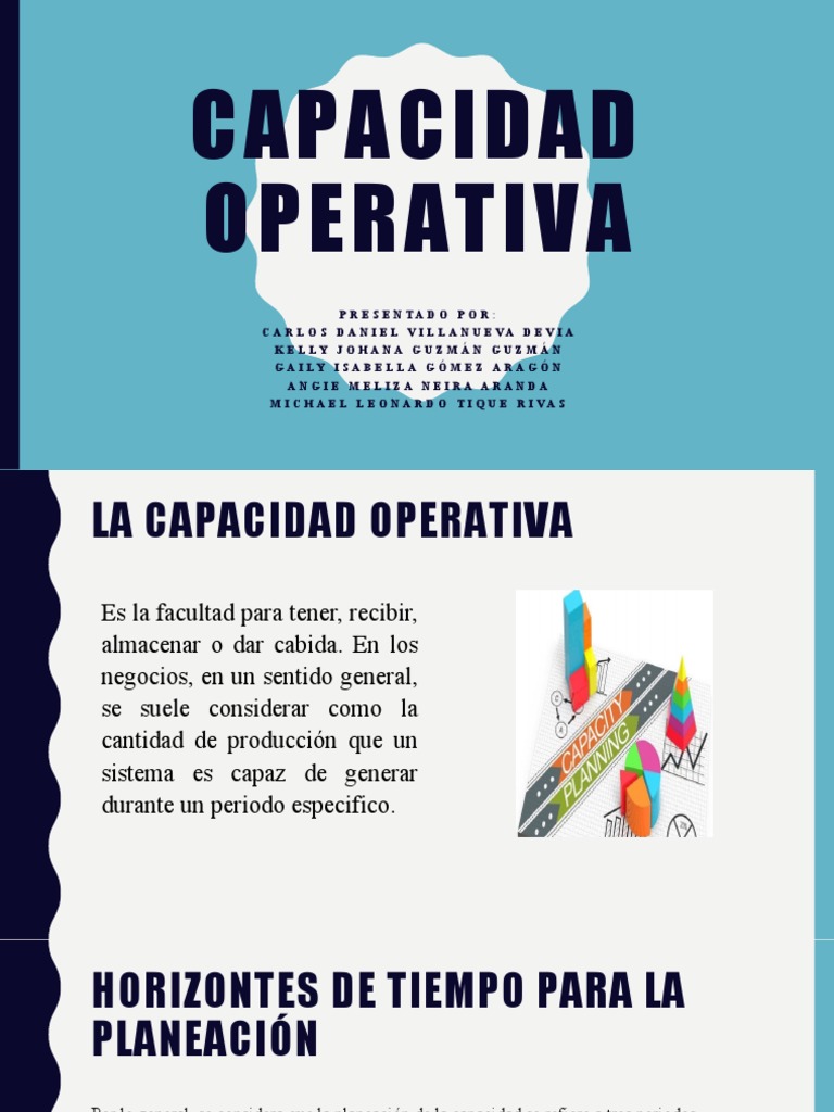 Capacidad Operativa | PDF | Planificación | Costo
