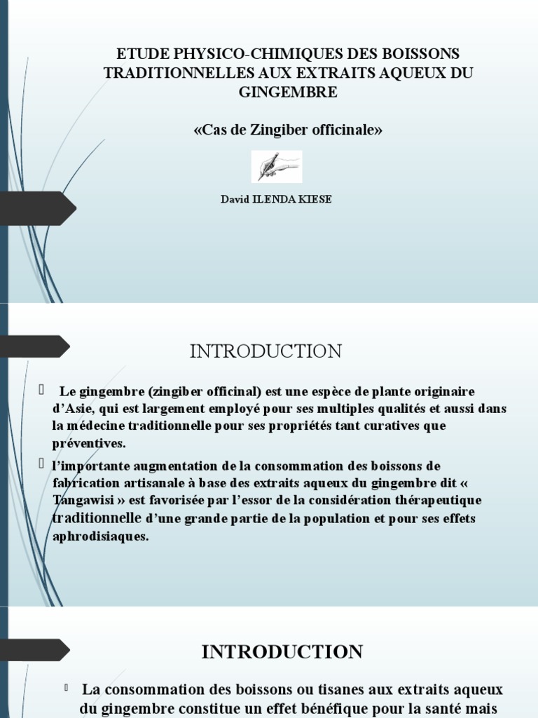 Qualité physico-chimique du gingembre | PDF | Gingembre