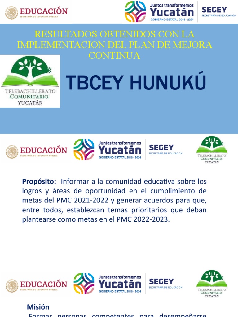 Resultados de PMC 2021-2022 Tbcey Hunukú | PDF | Maestros