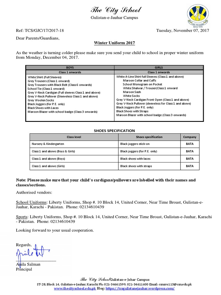 Circular 17 Winter Uniform | Download Free PDF | Sweater | Clothing