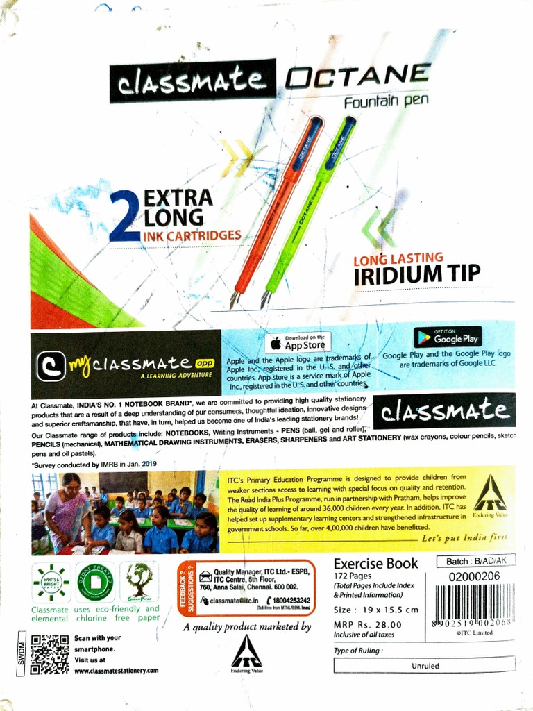 Classmate Backside Pdf Pen Pencil