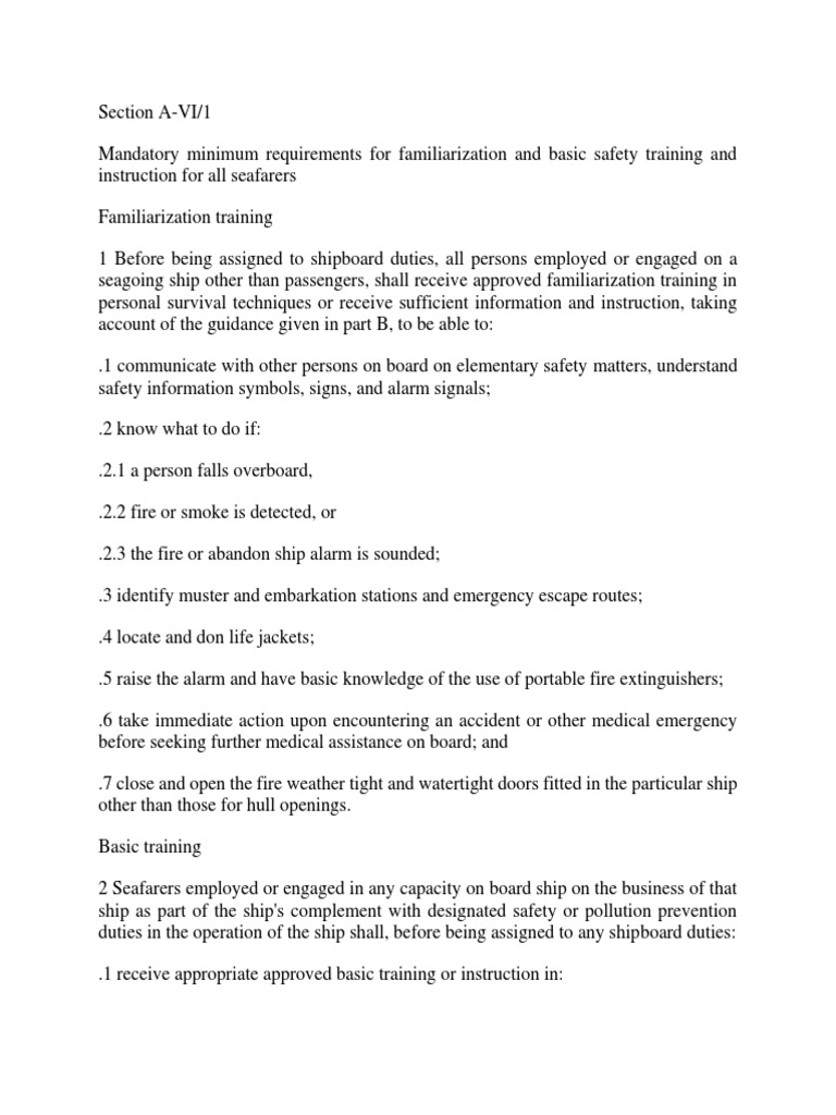 STCW Section A-Vi.1 | Download Free PDF | Firefighting | Fires