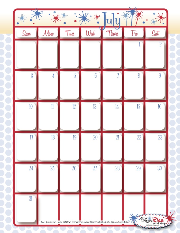 July 2011 Calendar | PDF