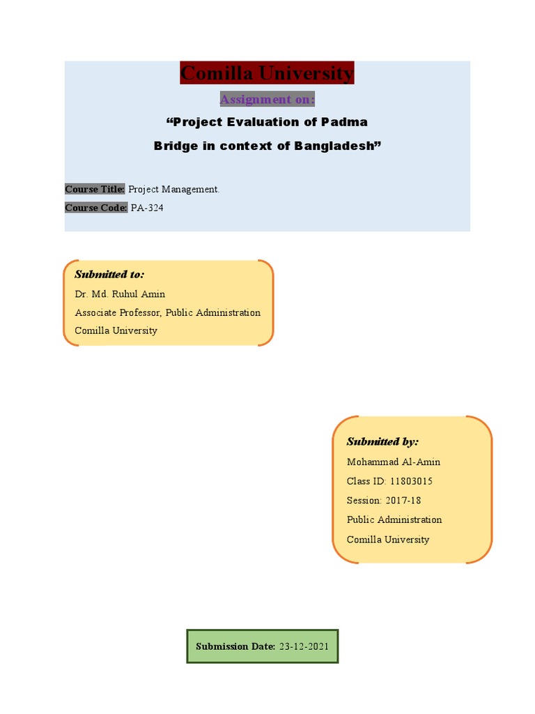 Assignment PA 324 | PDF | Project Management | Bangladesh