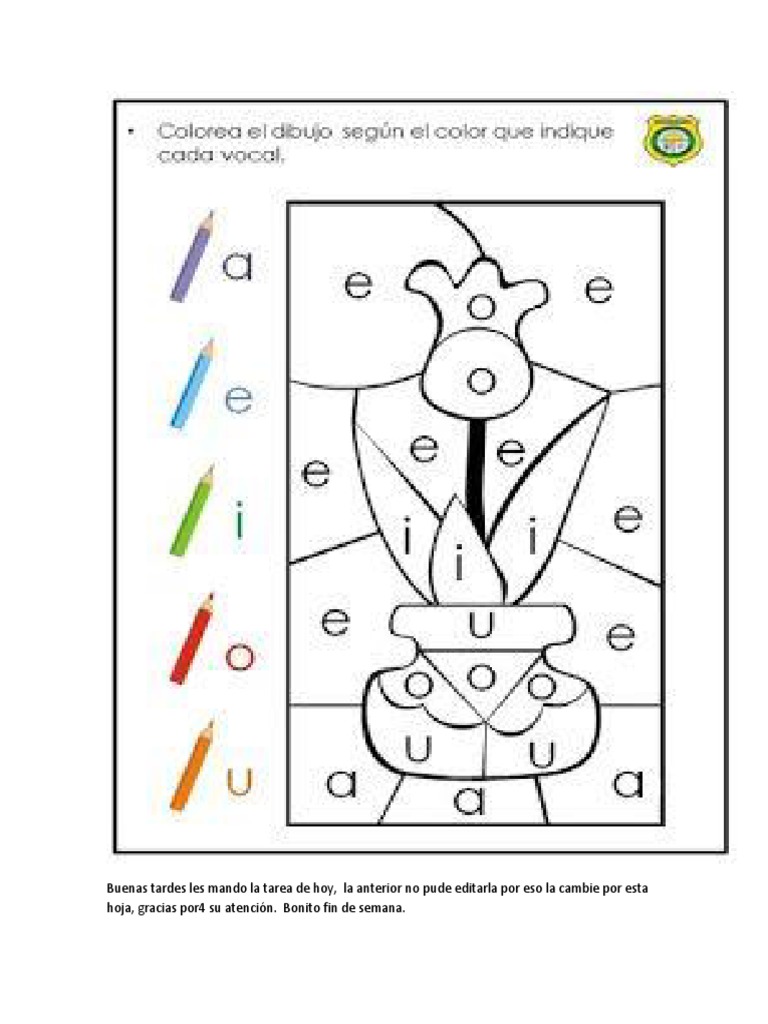 Vocales Colorea | PDF