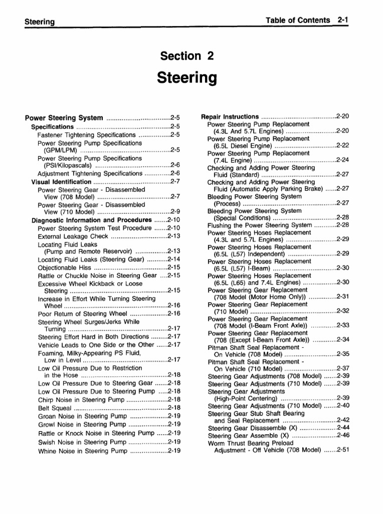 Section 2 - Steering | PDF | Axle | Steering