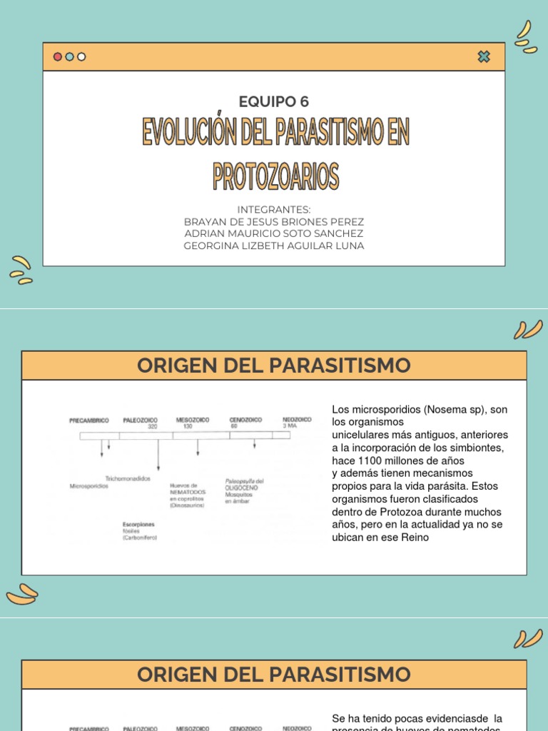 Evolucion Del Parasitismo | PDF | Protozoos | Biología evolucionaria