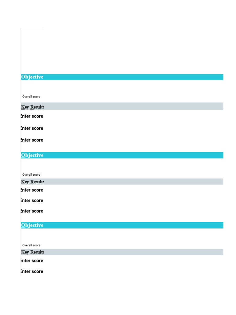 OKR Scorecard and Grading Guide | PDF