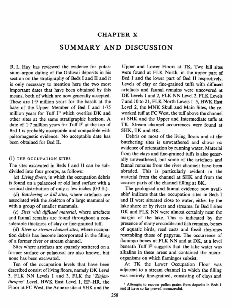 Summary and Discussion. en Leakey, M.. Olduvai Gorge Volume 3. Excavations in Beds I & 2, 1960 ...