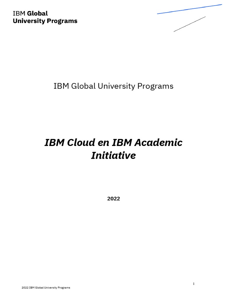 IBM Cloud en IBM Academic Initiative | PDF | Computación en la nube | ciberespacio