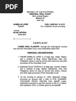 Sample Complaint For Collection For A Sum of Money | PDF | Plaintiff ...