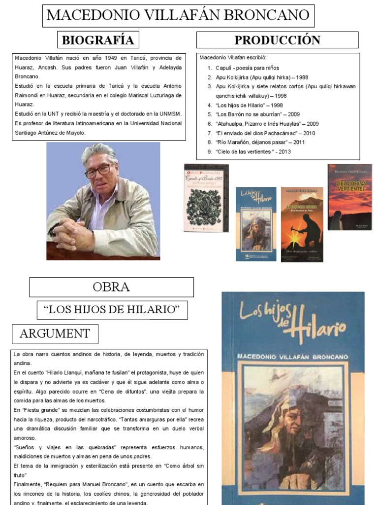 Biografía de Macedonio Villafán Broncano | PDF