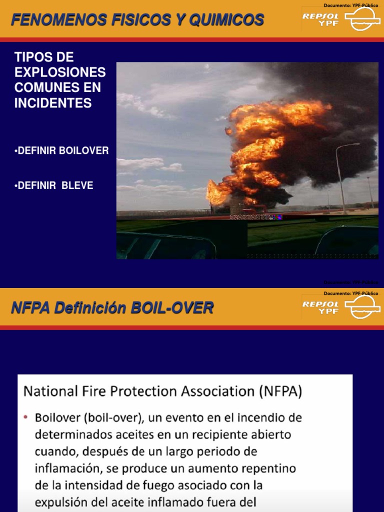 Explosiones: Boilover y BLEVE | PDF | Combustión | Convección