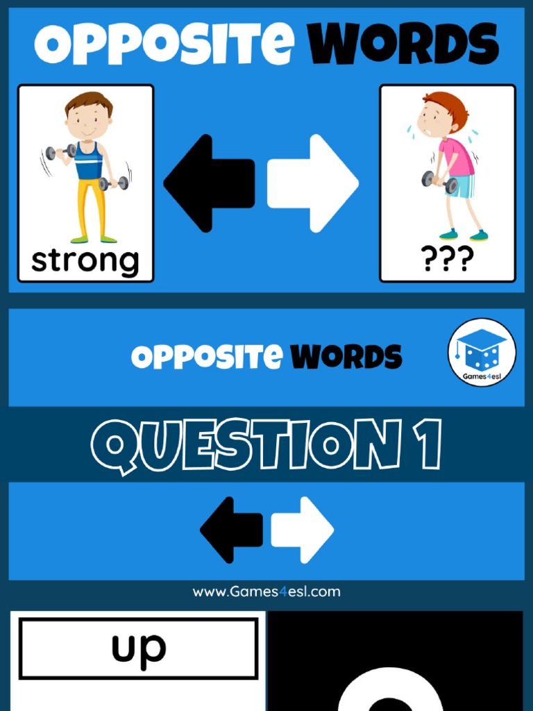 Opposite Words | PDF