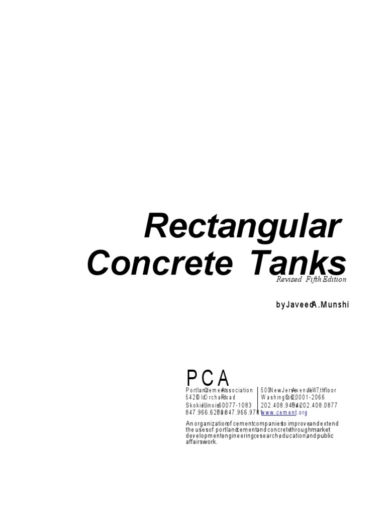 PCA Teoria-Rectangular Concrete Tanks | PDF | Bending | Concrete