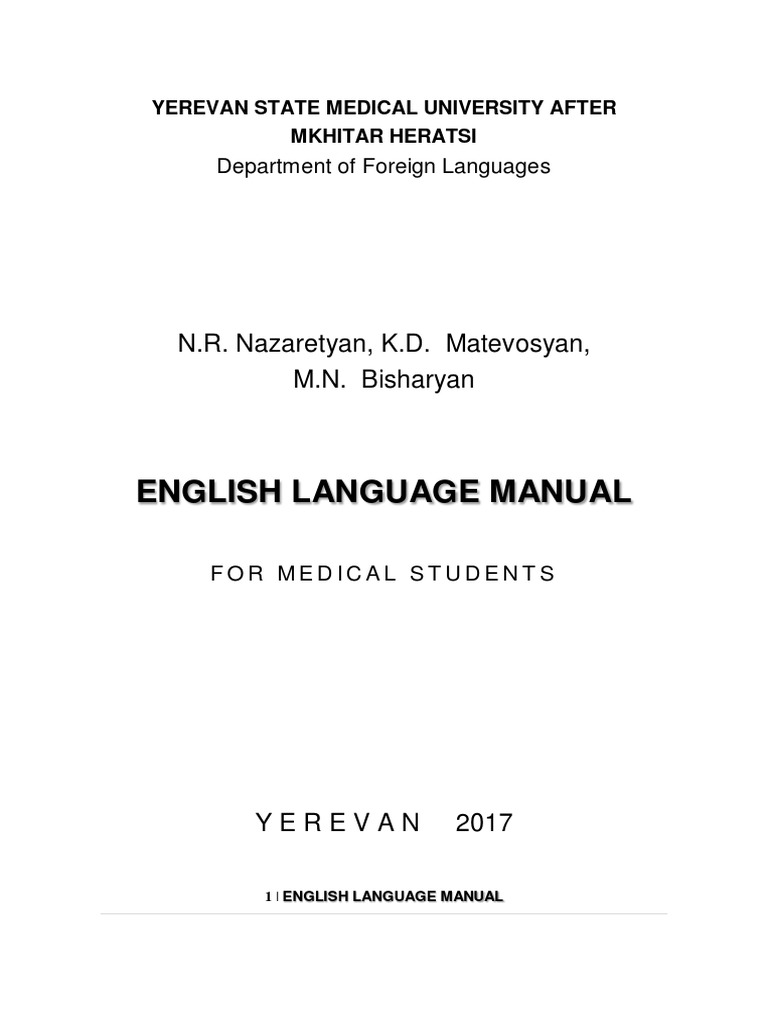 English Language Manual For Medical Students6 | PDF | Medical School ...
