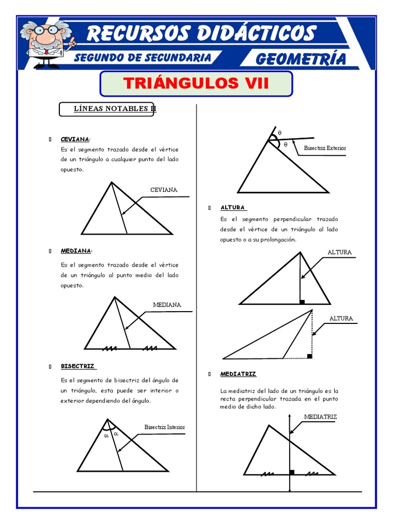 Lineas Notables 2 de Los Triangulos para Segundo de Secundaria | PDF ...