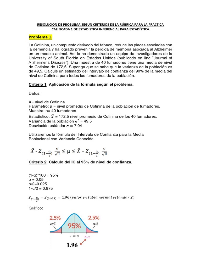 Ejercicios Resueltos de Intervalo de Confianza | PDF | Intervalo de confianza | Desviación Estándar