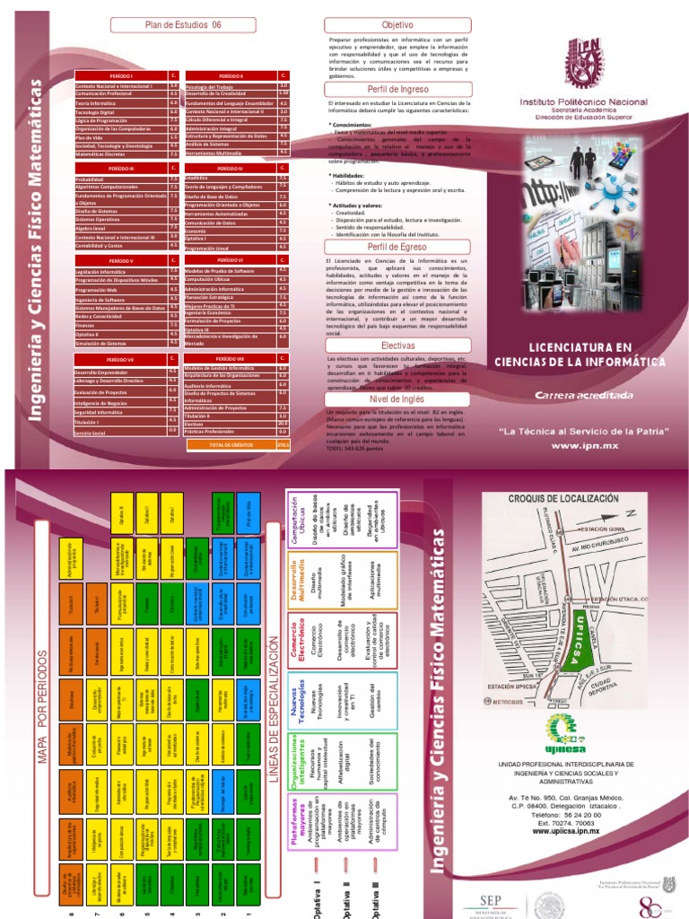 Triptico Lic C Informática | PDF | Informática | Ciencias de la Computación Triptico Lic C Informática | PDF | Informática | Ciencias de la Computación