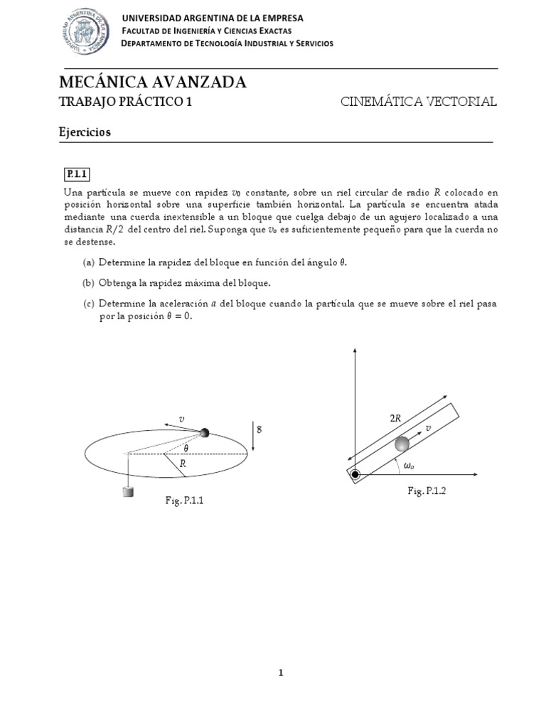 Ejercicios de Cinemática Vectorial | PDF | Aceleración | Velocidad