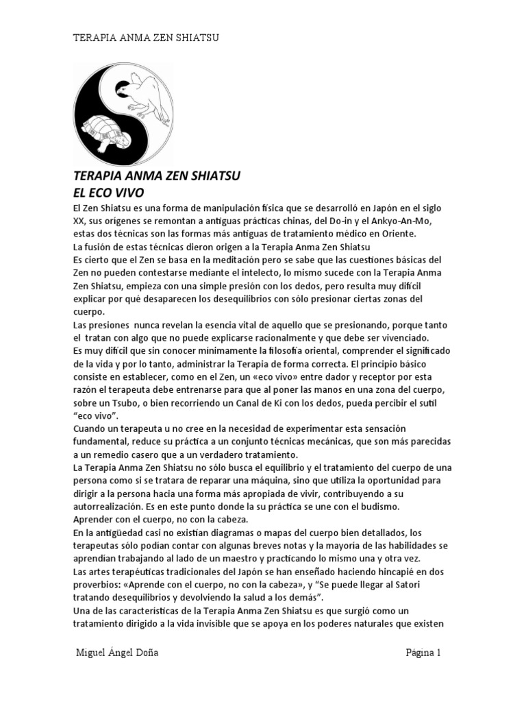 Terapia Anma Zen Shiatsu: Equilibrio Vital | PDF | Yin y yang ...