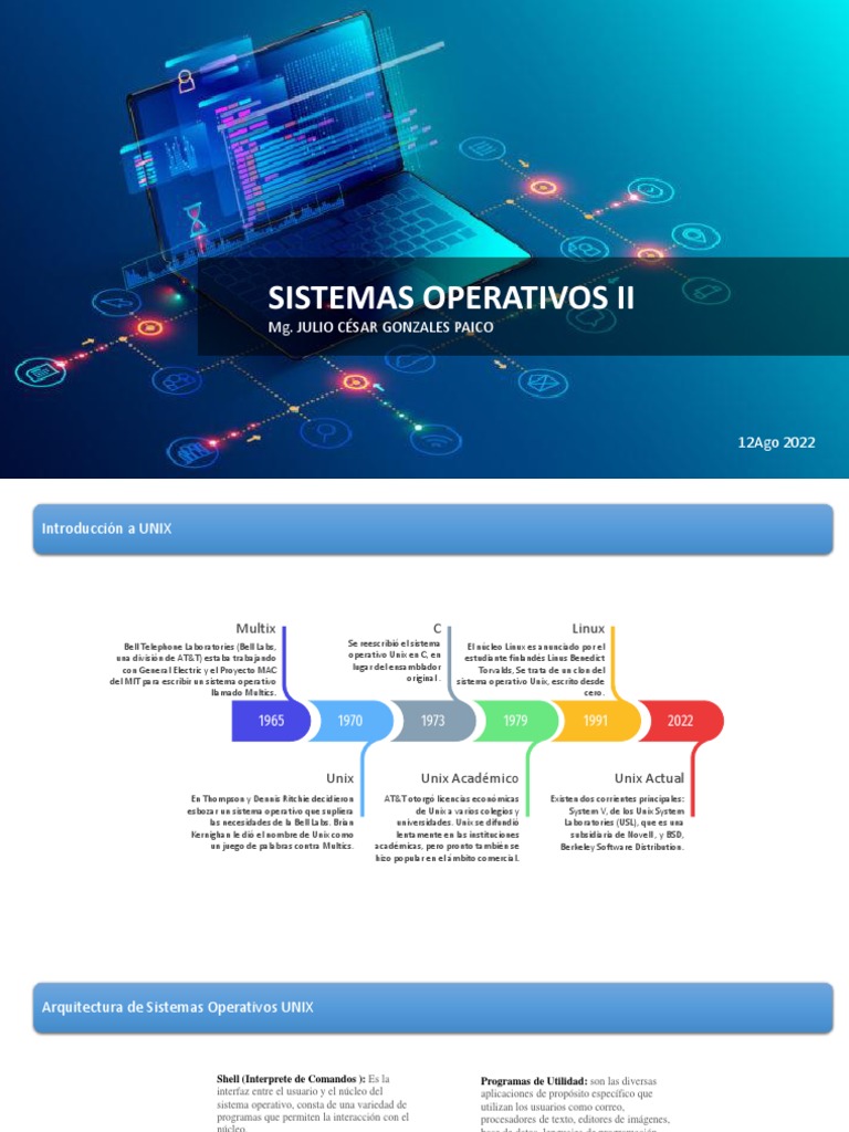 Sesión 2 - Arquitectura de Unix | PDF | Unix | Kernel (sistema operativo)