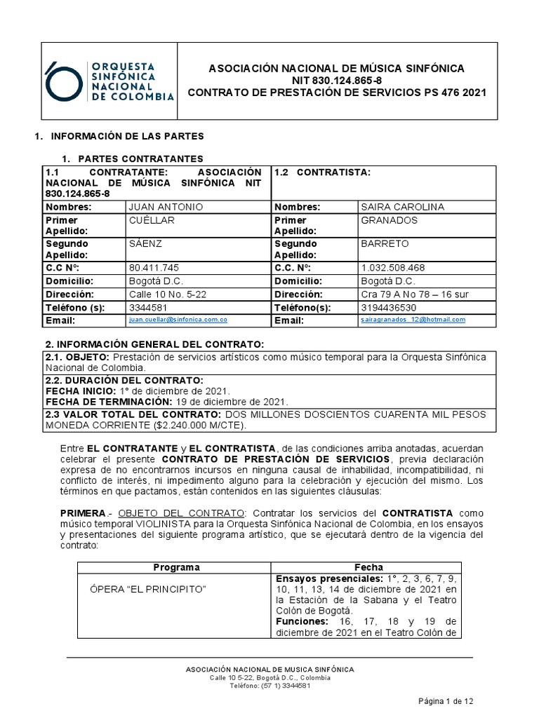 Ps 476 Saira Carolina Granados Barreto 2 | PDF | Daños y perjuicios | Televisión