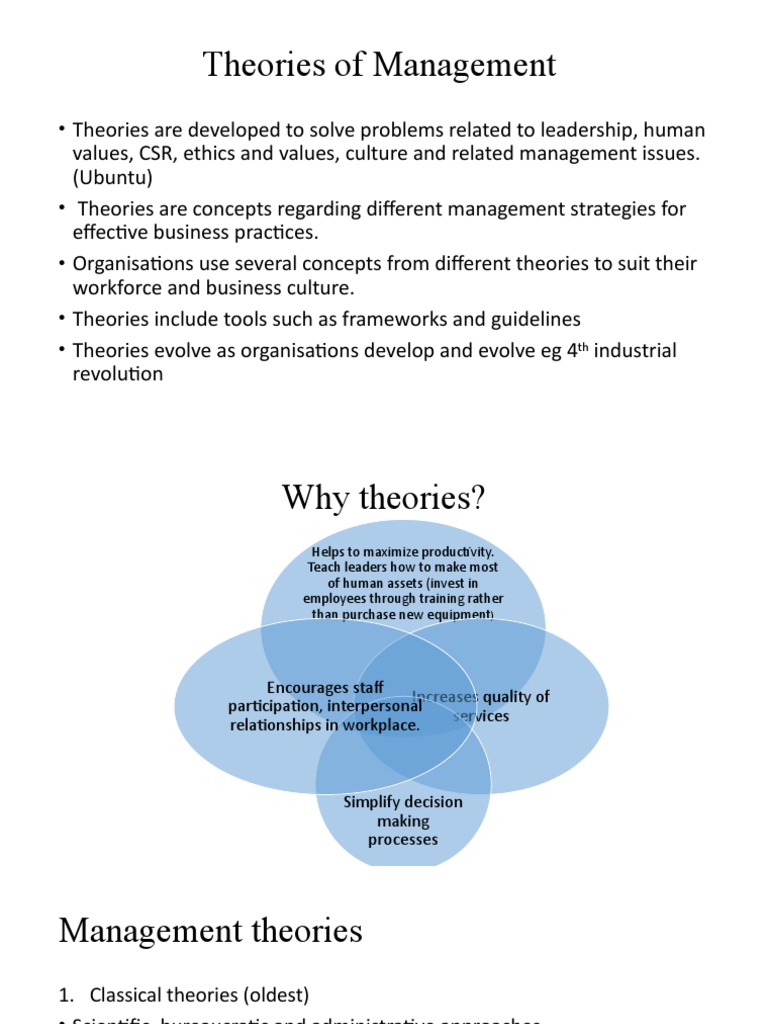 Theories of Management Part 2 | PDF | Leadership | System