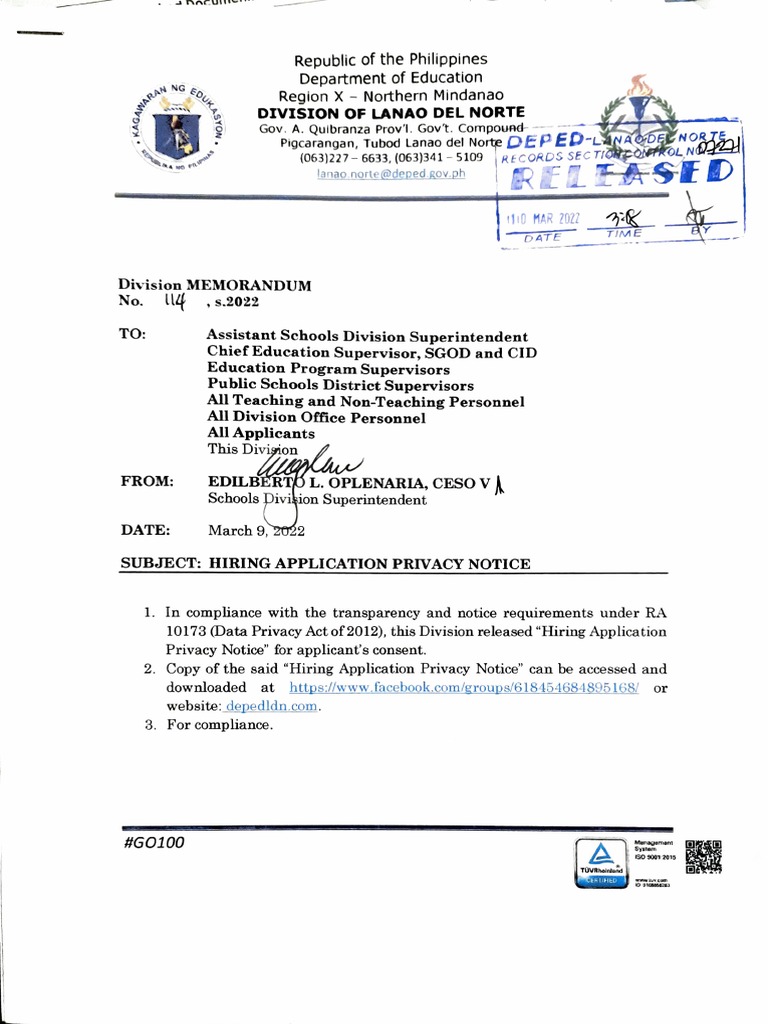 Hiring Application Privacy Notice | PDF | Privacy | Employment