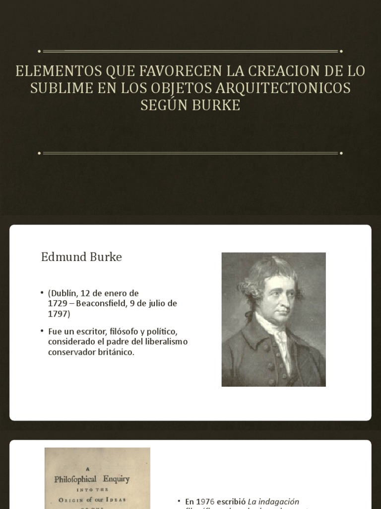 Elementos del Sublime en Arquitectura según Burke | PDF