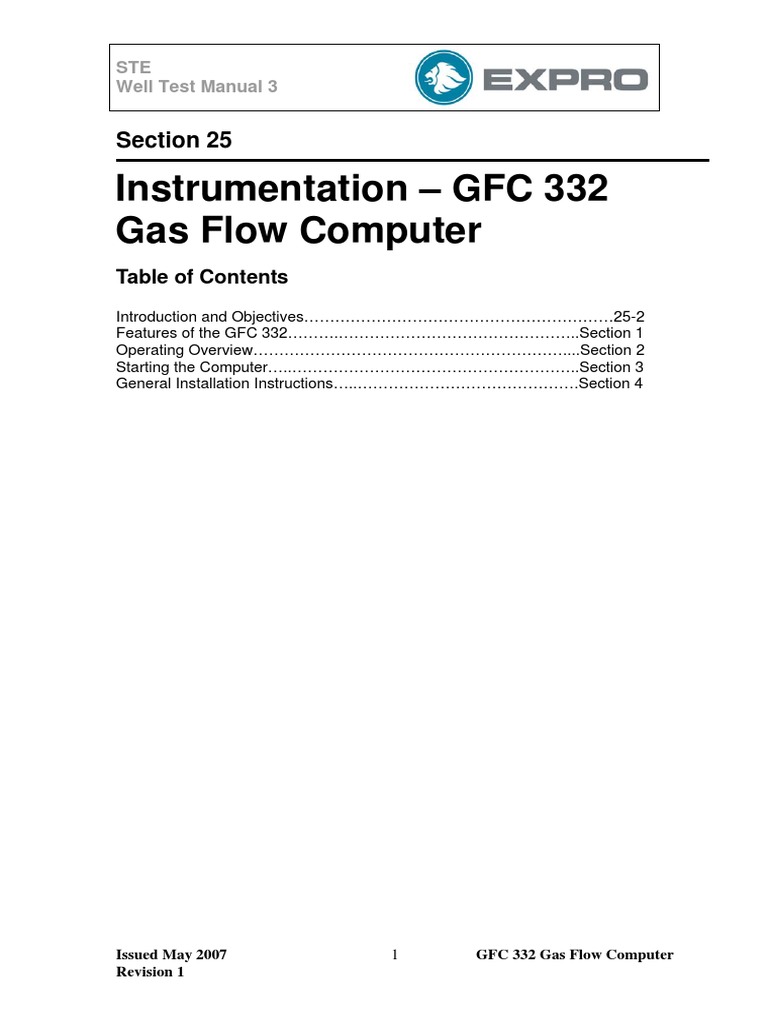 Section 25 - GFC 332 Gas Flow Computer | PDF | Menu (Computing ...