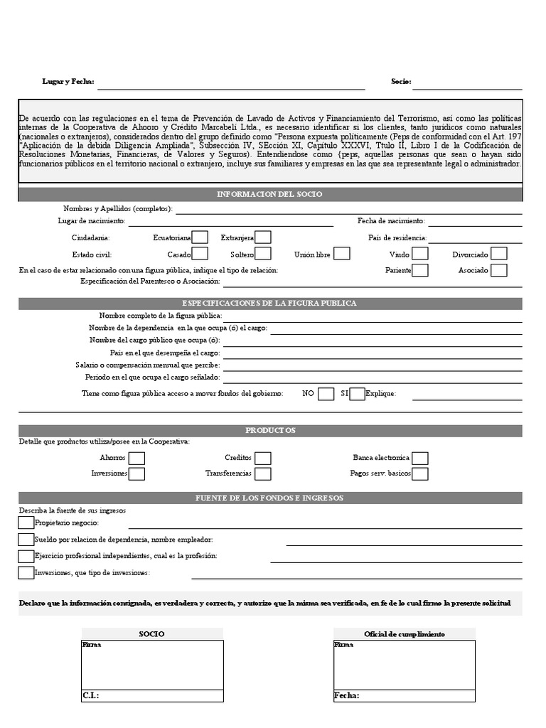 PLA-REG-003 Aplicación de La Debida Diligencia Ampliada para PEPS V1 | PDF | Cooperativa | Economias
