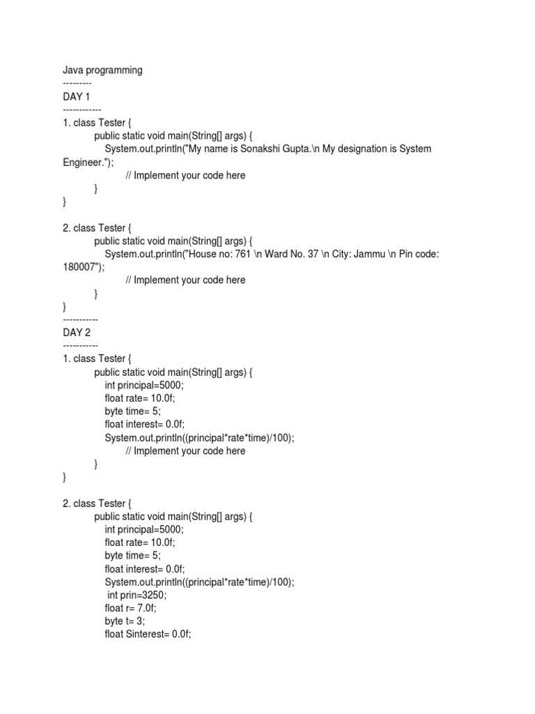 LEX assignments5645654654 | PDF | Constructor (Object Oriented Programming) | Programming