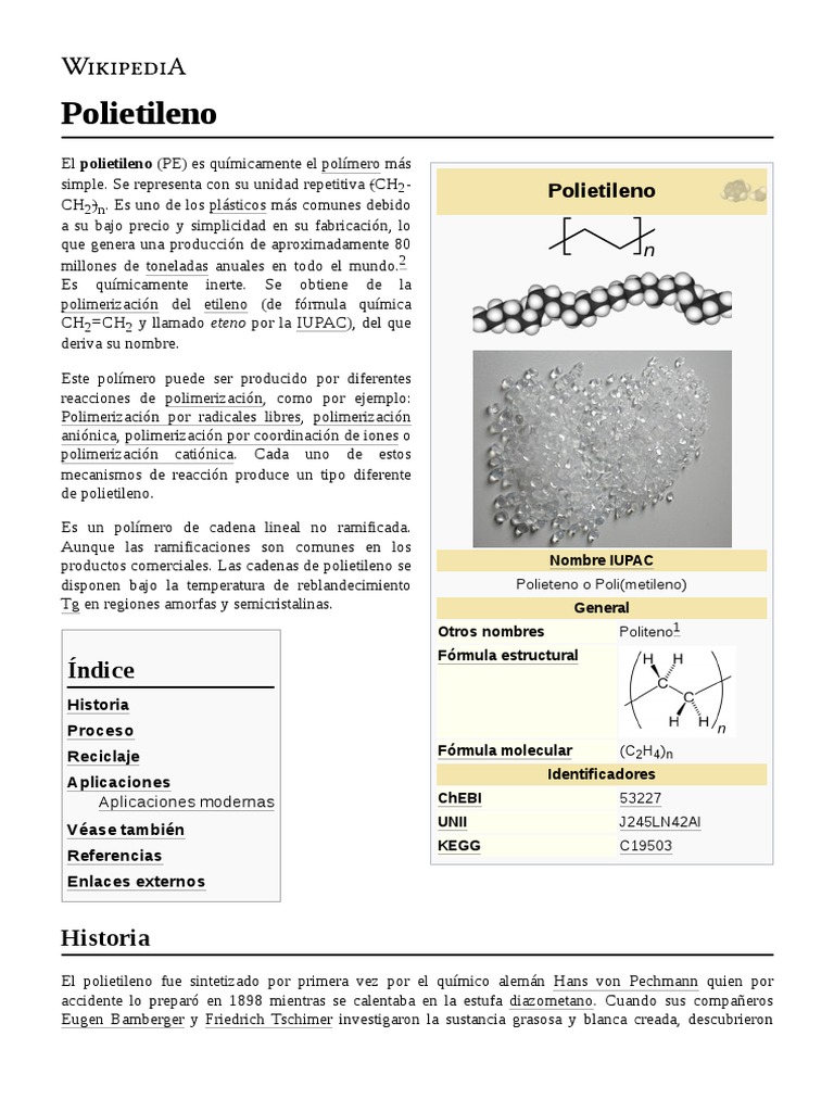 Polietileno | PDF | Polietileno | Procesos industriales