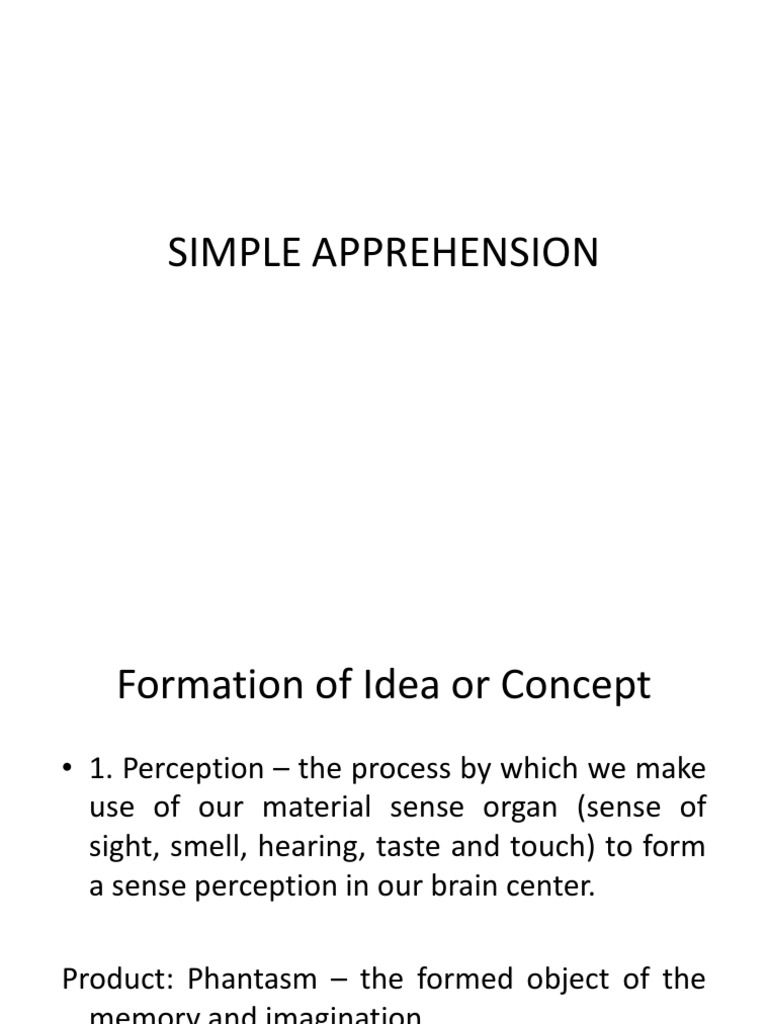 Simple Apprehension | Definition | Semiotics
