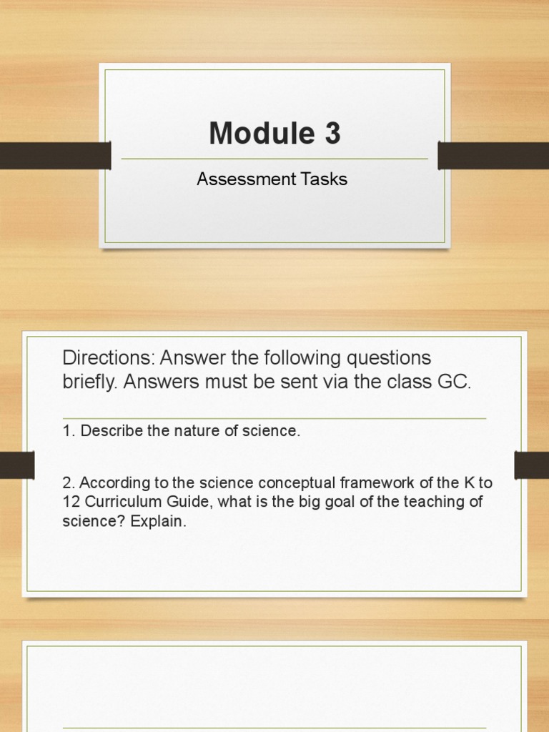 Module 3 Assessment Tasks | PDF