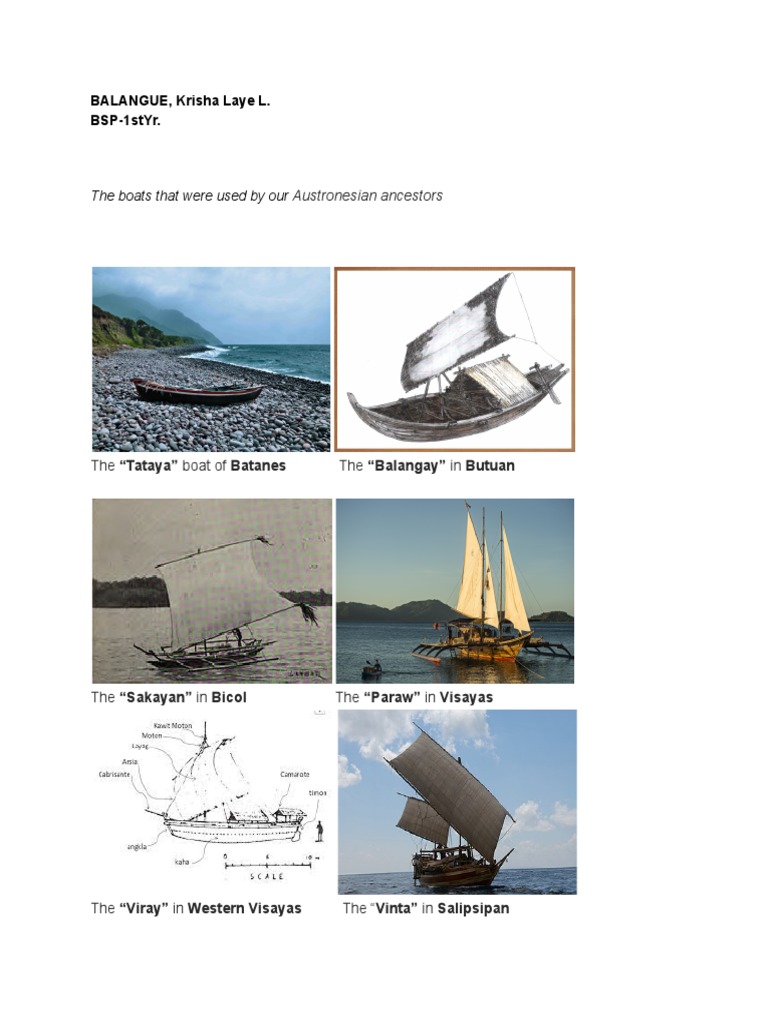 Austronesian Ancestral Boats Overview | PDF